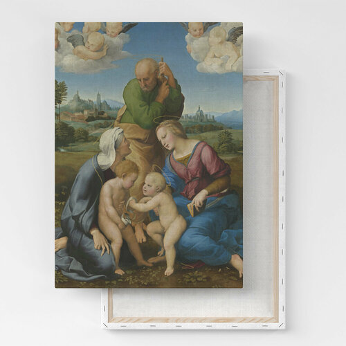 Картина на холсте, репродукция / Рафаэль Санти - The Canigiani Holy Family / Размер 80 x 106 см