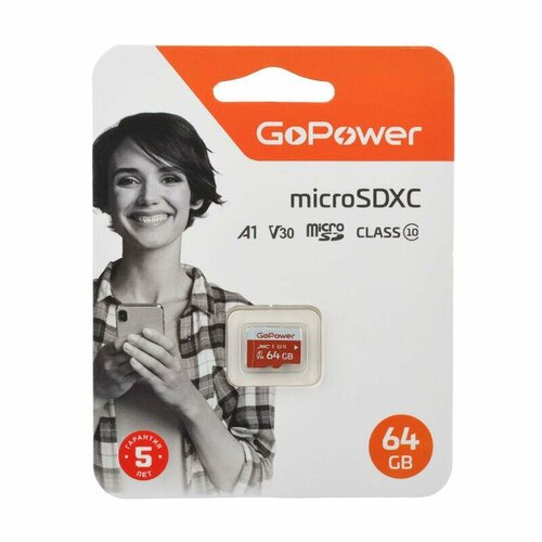 GoPower 64GB Class10 UHS-I (U3) 100 МБ/сек V30 без адаптера