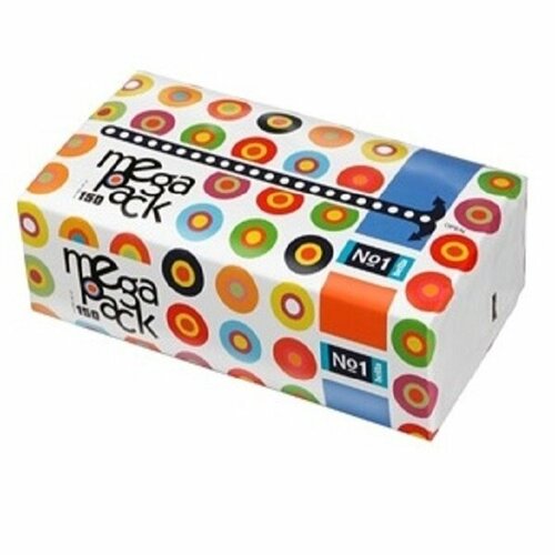 Бумажные платочки BELLA "Mega Pack", №1, двухслойные, универсальные, в коробке, 100 шт