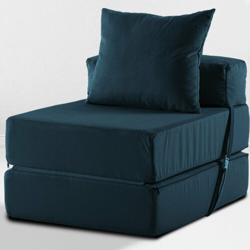Bean Joy Кресло кровать, размер ХXXХL, мебельный велюр, Глубокая бирюза