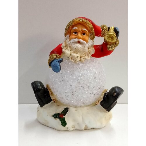 Керамический сувенир "Дед Мороз" со светящимися элементами, 12 см
