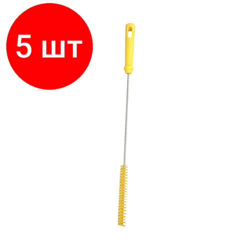 Комплект 5 штук, Ершик FBK с нерж стержнем пласт ручка 500x150мм D20мм желтый 10752-4