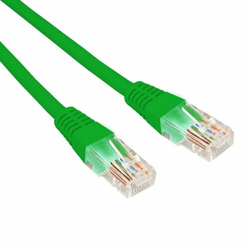 Патч-корд U/UTP, CAT 5e, RJ45-RJ45, 26AWG, LSZH, зеленый, 2м REXANT, цена за 1 шт