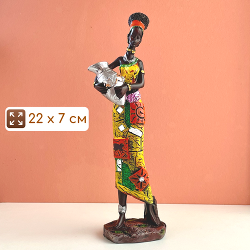 Статуэтка "Африканка с кувшином", 5*7*22 см, (арт. 28108D-N)