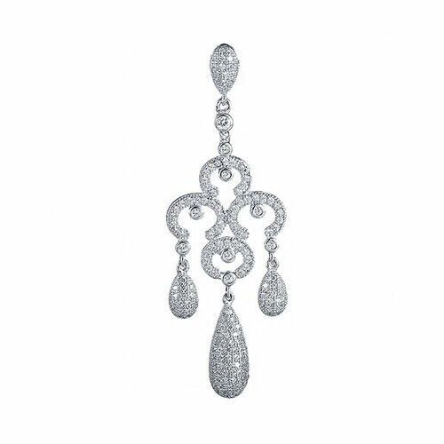 Подвеска ELEMENT47, серебро, 925 проба, фианит