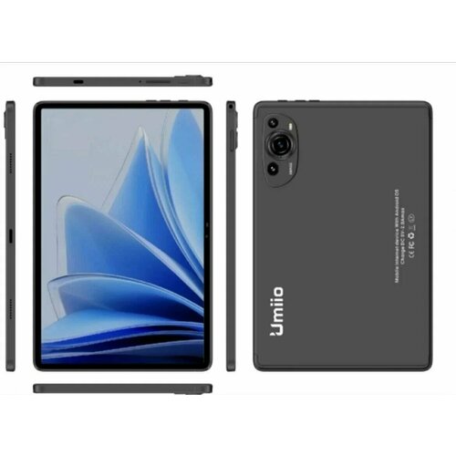 Планшет Umiio P60 с экраном 10,1 дюймов, 6ГБ/128ГБ, Android 12, серый