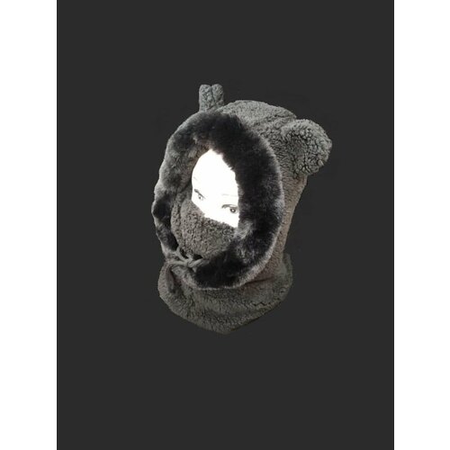 Балаклава ушанка , размер 50/58, черный