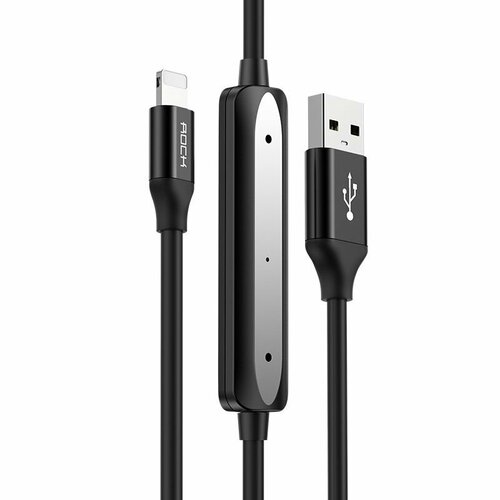 Умный зарядный кабель Xiaomi Rock USB-A to Lightning 2.4A, с голосовым помощником