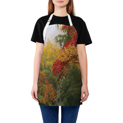 Фартук женский для готовки JoyArty "Туманность за лесом", универсальный размер