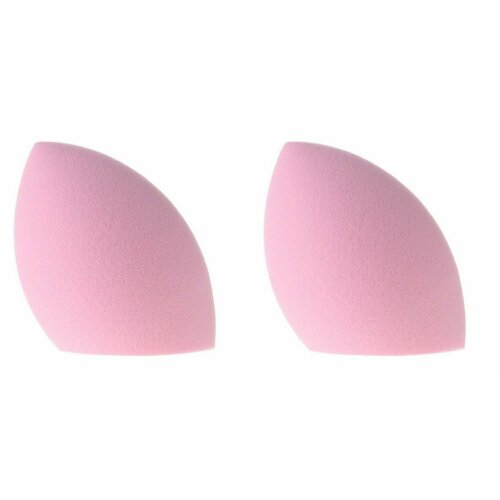 Спонж для макияжа Kristaller, KG-011, скошенное яйцо, розовый, 2 уп.