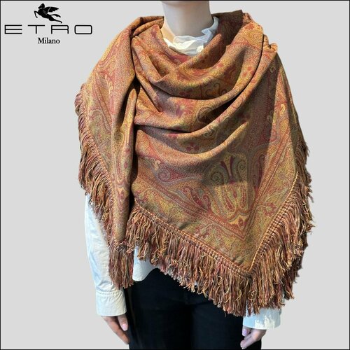 Палантин ETRO,140х140 см, красный