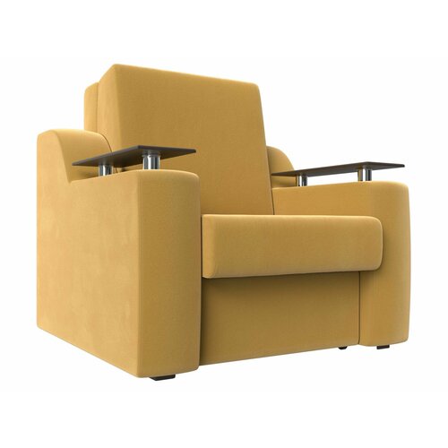 Кресло-кровать Сенатор 60, Микровельвет желтый