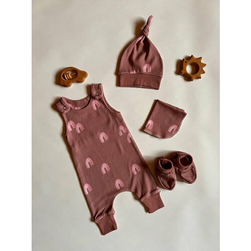 Комплект одежды OwlOnBoard, размер 68, пыльная роза
