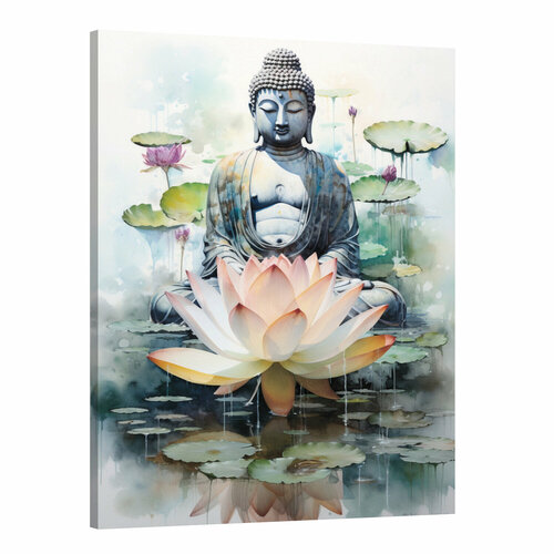 Интерьерная картина 50х70 "Будда: источник духовного совершенства"
