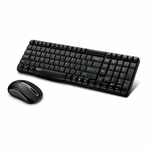 Rapoo Клавиатура + мышь X1800S клав: черный мышь: черный USB беспроводная