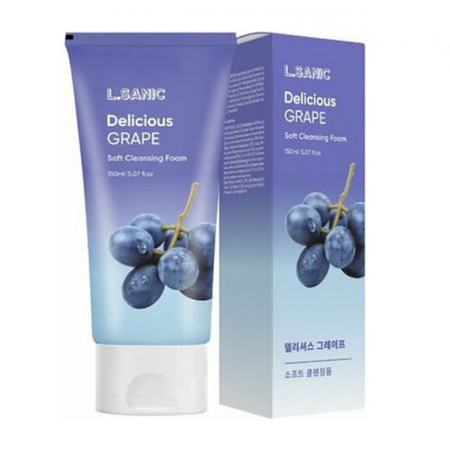 Пенка очищающая для умывания с экстрактом винограда Delicious Grape Soft Cleansing Foam