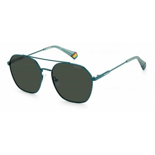 Солнцезащитные очки Polaroid Polaroid PLD 6172/S MR8 M9 PLD 6172/S MR8 M9, зеленый, синий