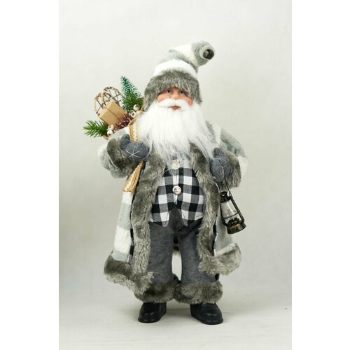 Фигурка декоративная Дед Мороз Старые сказки (серый) 46 см,