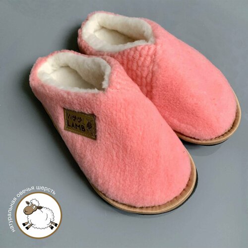 Тапочки  Wool Lamb, размер 40/41, коралловый, розовый