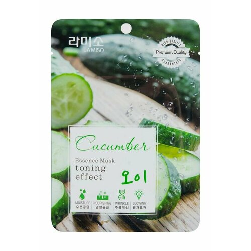 Тканевая маска для лица с экстрактом огурца La Miso Cucumber Essence Mask