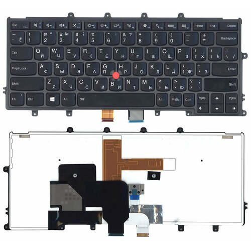 Клавиатура для ноутбука Lenovo S13X-83U4 черная с подсветкой