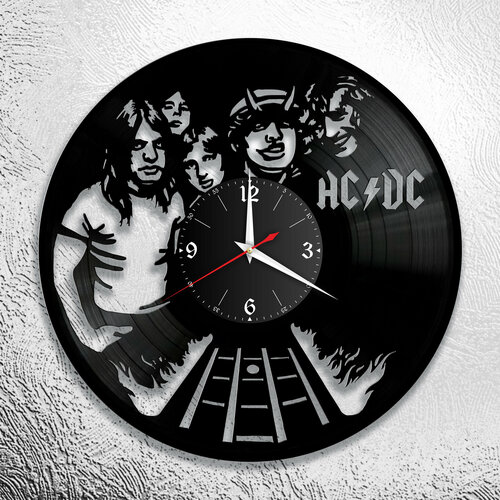 Часы из виниловой пластинки AC/DC