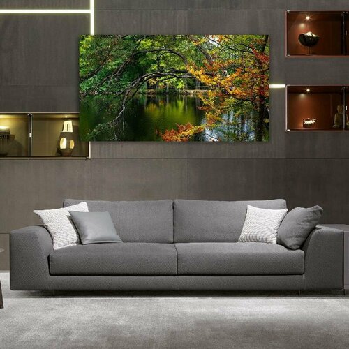 Картина на холсте 60x110 LinxOne "Пейзаж красота природа" интерьерная для дома / на стену / на кухню / с подрамником