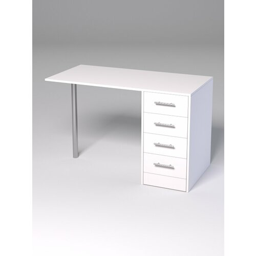 Компьютерный стол "менеджер" №46, Белый 120 x 60 x 75 см (ДхШхВ)