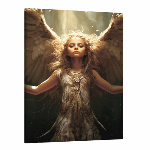 Интерьерная картина 50х70 "Девочка с крыльями"