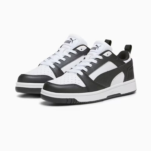 Кеды PUMA Rebound V6 Lo Youth Sneakers, размер 3.5, белый, черный
