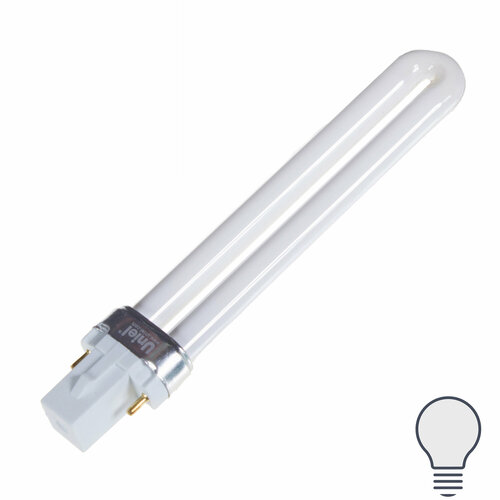 Лампа энергосберегающая Uniel дуга G23 9 Вт свет холодный белый