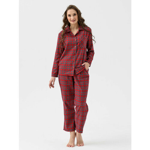 Пижама  Оптима Трикотаж, размер 50, бордовый