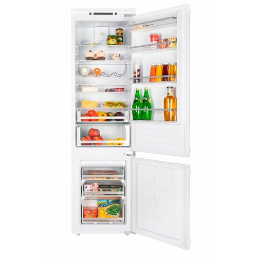 Встраиваемый холодильник MAUNFELD MBF193SLFWGR, двухкамерный, А+, 229 л, морозилка 76 л, белый