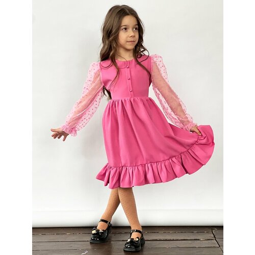 Платье Бушон, размер 134-140, розовый