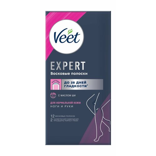 VEET Восковые полоски Expert для нормальной кожи, 12 шт.