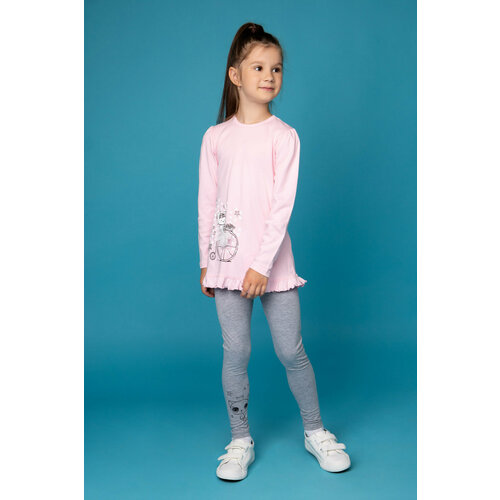 Комплект одежды LITTLE WORLD OF ALENA, размер 128, серый, розовый
