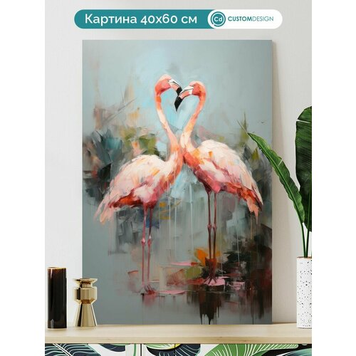 Картина на стену большая Фламинго 40х60 см №3