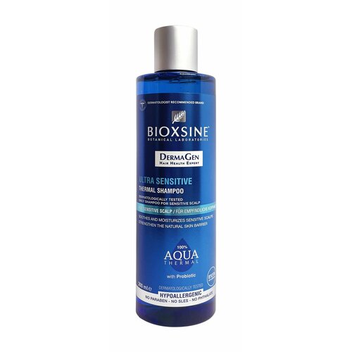 Термальный шампунь для ультра чувствительной кожи головы Bioxsine Aqua Ultra Sensitive Thermal Shampoo