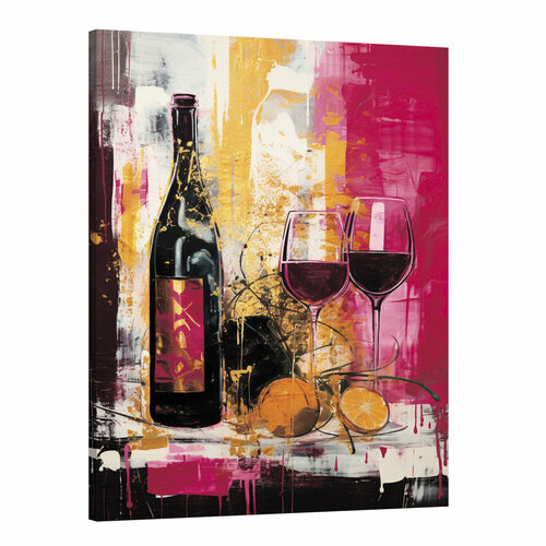 Интерьерная картина 50х70 "Вино радости"