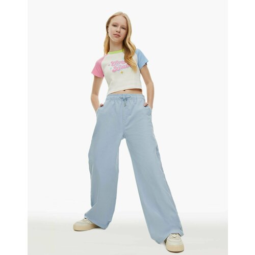 Джинсы  Gloria Jeans, размер 8-9л/134 (33), голубой