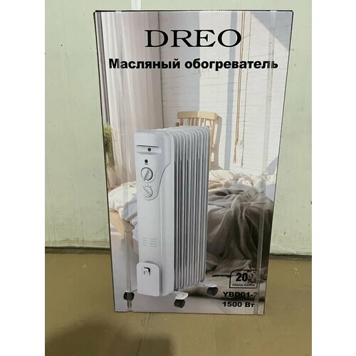 Обогреватель электрический масляный (электрообогреватель) для дома, дачи, офиса, мощность 2000 Вт DERO YBD01-9