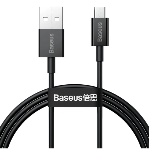 Кабель для зарядки Micro USB 2A 1м черный