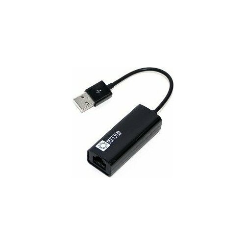 5bites Кабель-адаптер UA2-45-02BK USB2.0 сетевая карта - RJ45 10/100 Мбит/с, 10см