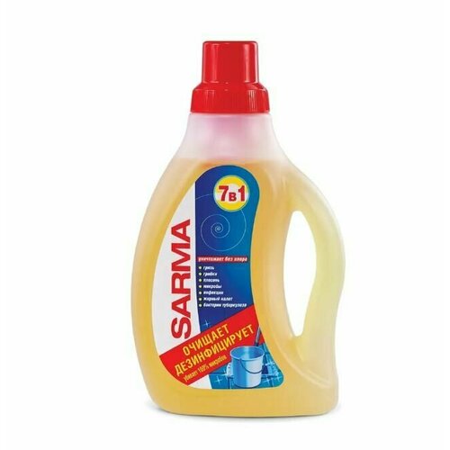 SARMA Средство для мытья пола Дезинфицирующее, Лимон, 750 мл /