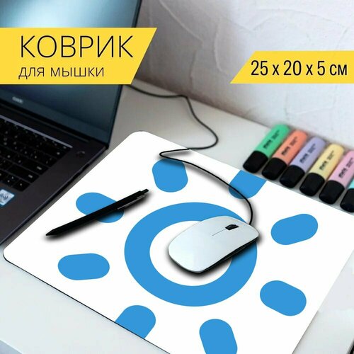 Коврик для мыши с принтом "Икона, контакт, плоский" 25x20см.