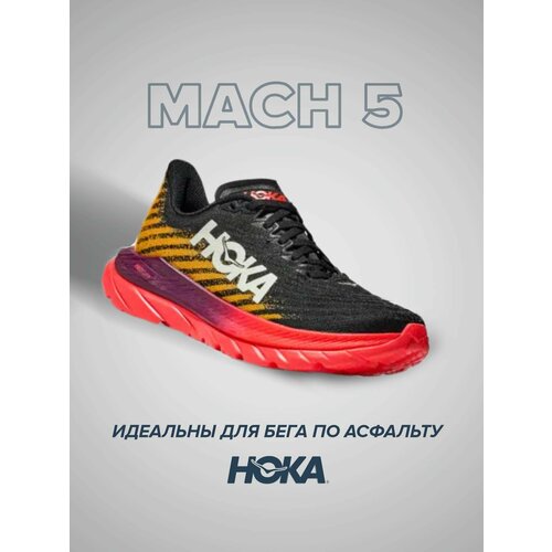 Кроссовки HOKA Mach 5, полнота B, размер US7B/UK5.5/EU38 2/3/JPN24, розовый, черный
