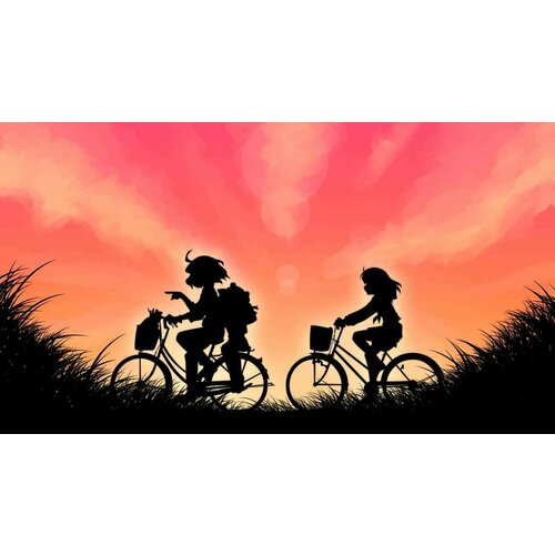 Картина на холсте 60x110 LinxOne "Yasaka kanako, велосипеды, поездка" интерьерная для дома / на стену / на кухню / с подрамником
