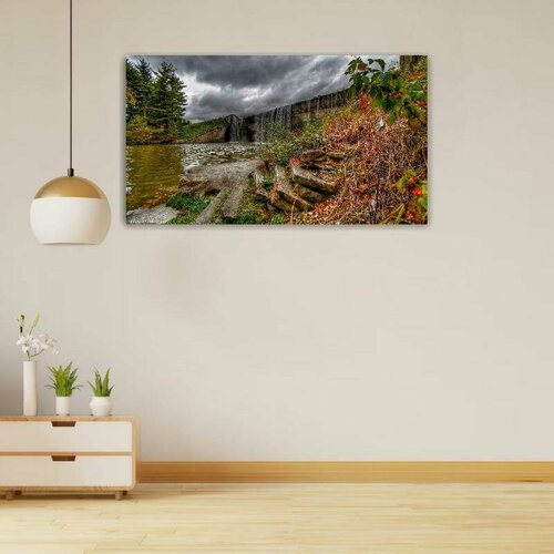 Картина на холсте 60x110 LinxOne "Природа, пейзаж" интерьер для дома / декор на стену / дизайн
