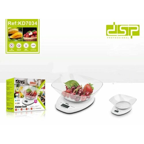 Электронные кухонные весы Кухонные электронные весы DSP KD-7034, белый