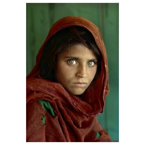 Плакат, постер на бумаге Steve McCurry-Afghan Girl/Стив Маккарри-Афганская девочка. Размер 21 х 30 см